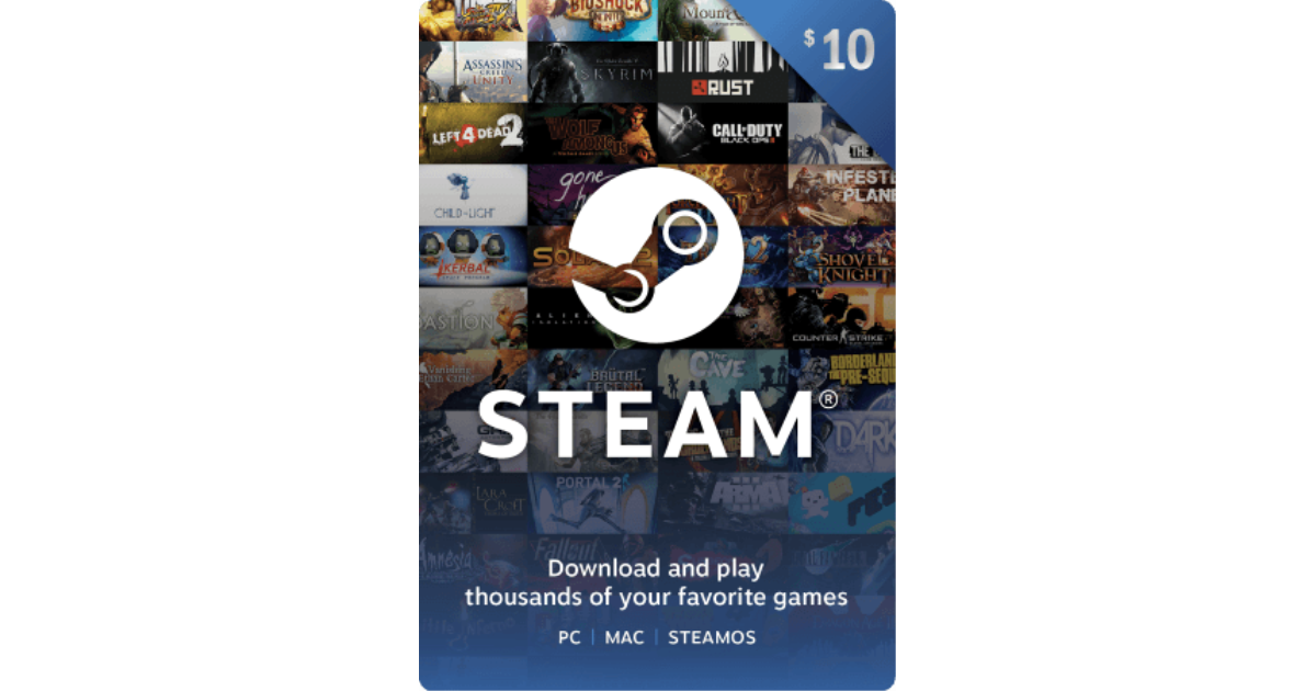E-cartes cadeau Steam US | 10 $ | Gamecardsdirect.com