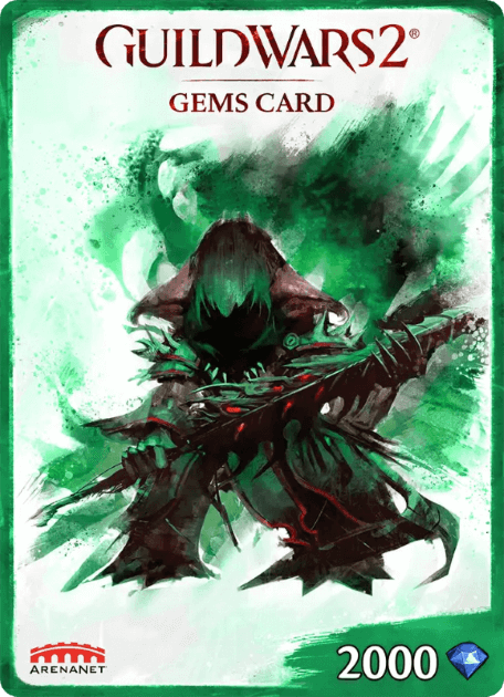 Guild Wars 2 | 2000 Gems Pack | Gamecardsdirect.com