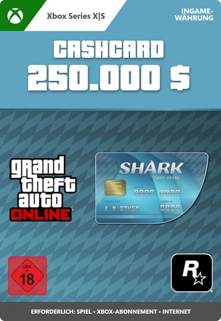 GTA Online Tigerhai Cash Card | €3,99 | Gamecardsdirect.com