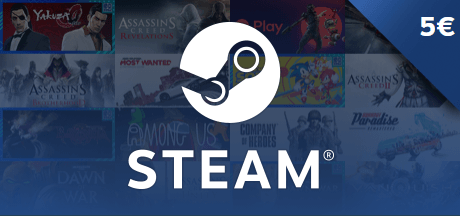 Carte-cadeau Steam 5 € | sûre et rapide | Gamecardsdirect