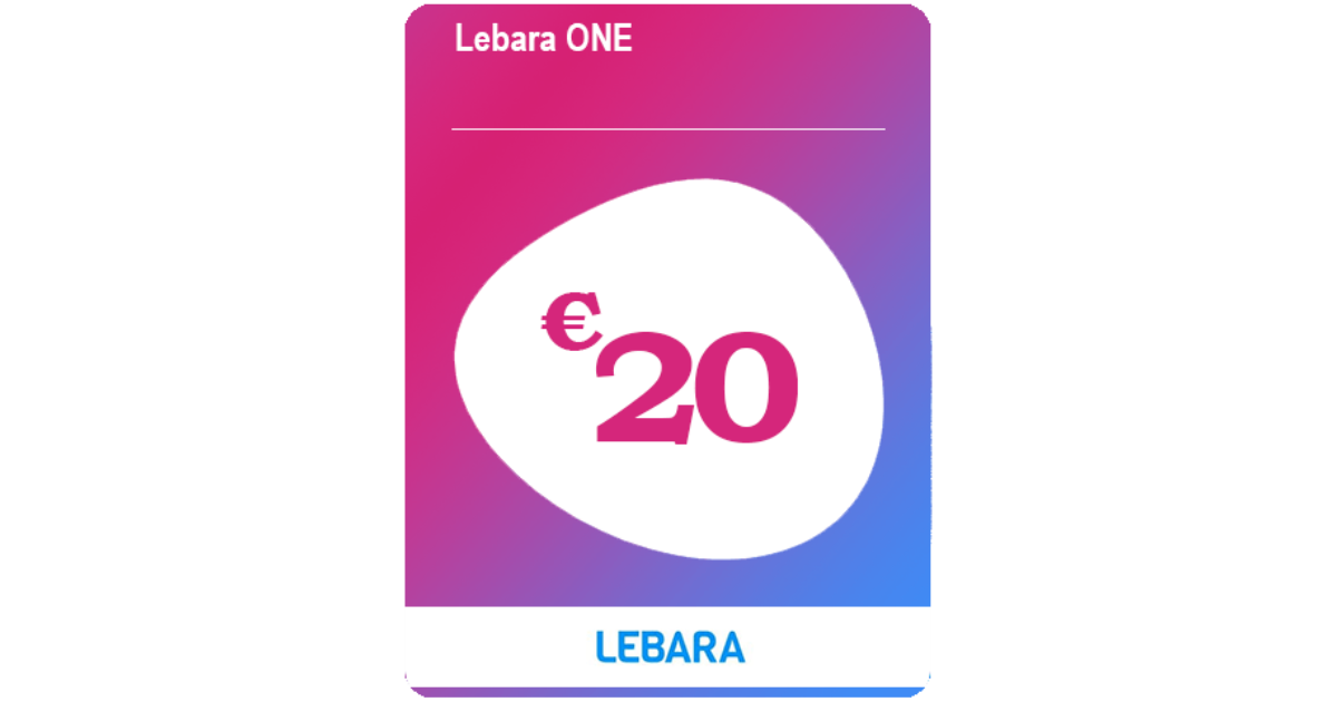 Koop Lebara ONE € 20 beltegoed | Gamecardsdirect.com