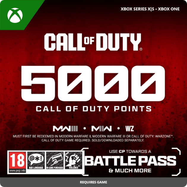 5000 Call of Duty Points | Xbox | Great for Warzone